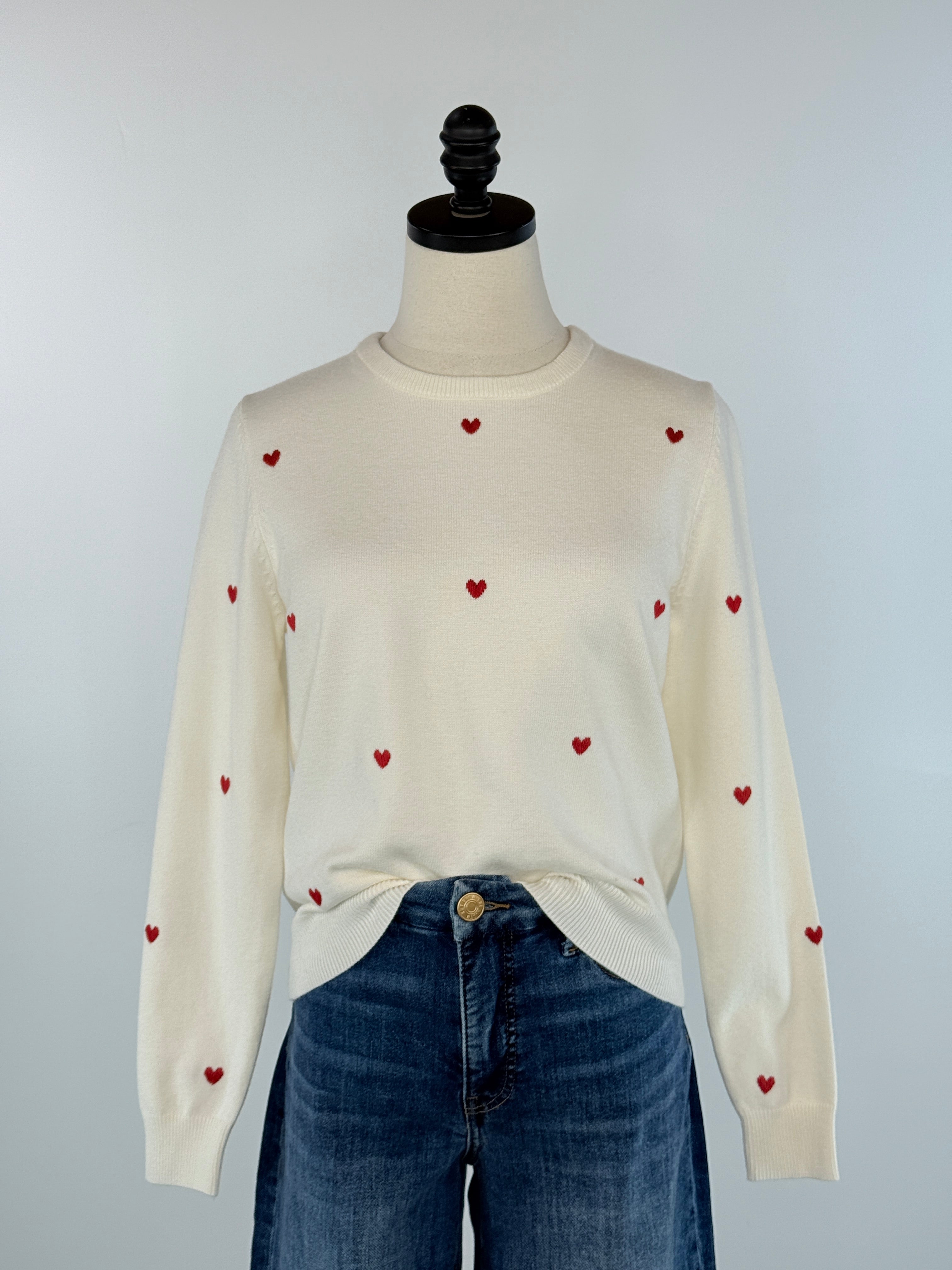 Hearts Aflutter Sweater – Little Bird Boutique