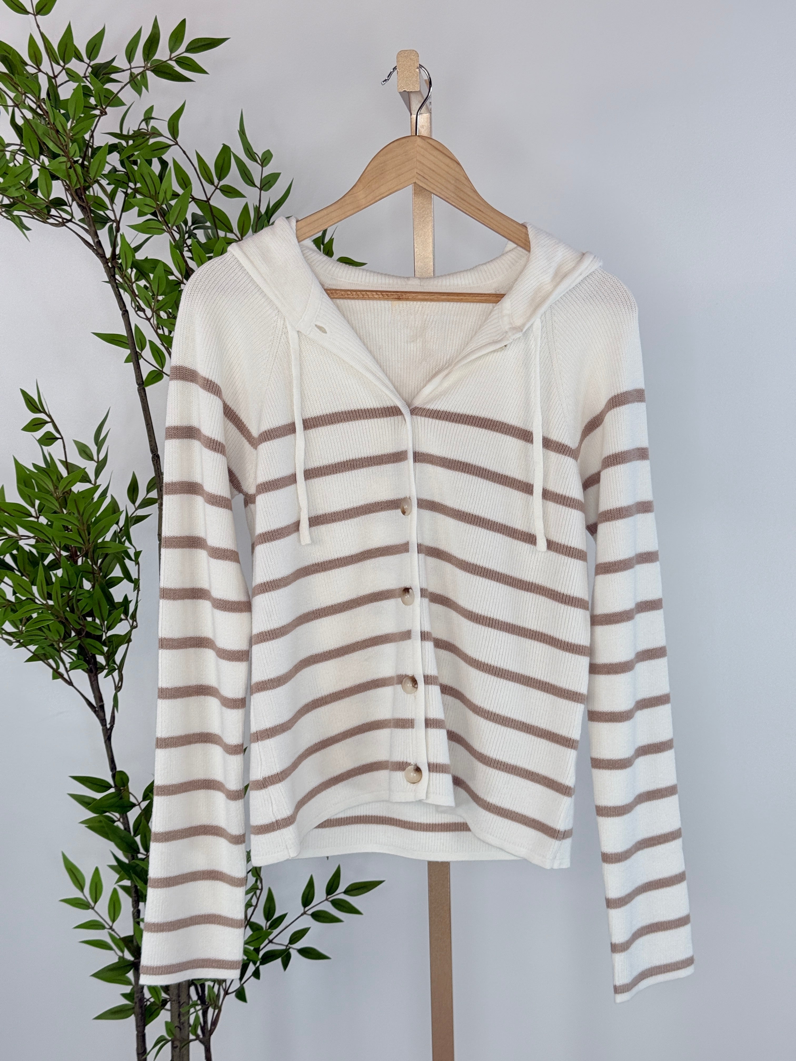 Thread and Supply Braxton Hoodie Sweater in Ivory and Khaki – Little ...